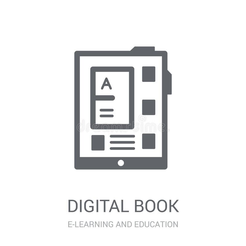 Digital Book Icon. Trendy Digital Book Logo Concept on White Background ...