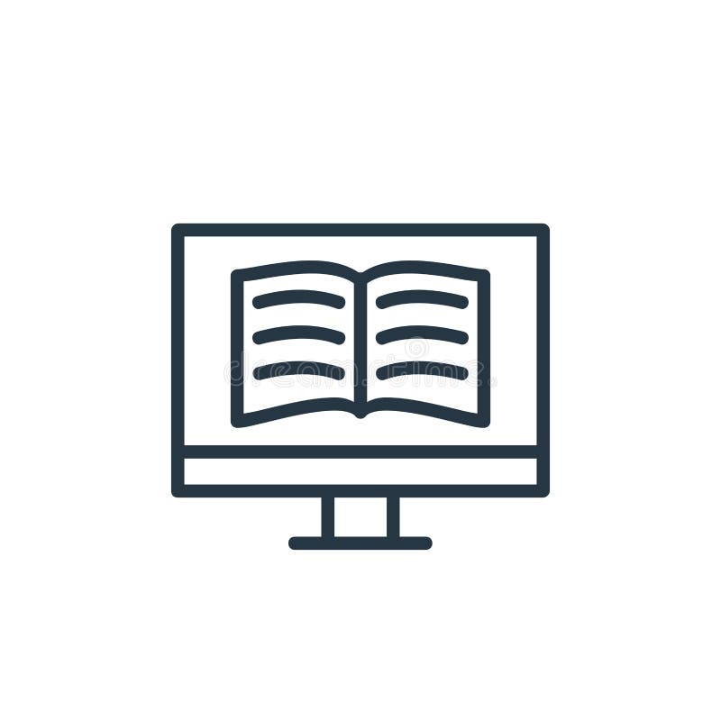 Digital Book Icon Vector from Online Learning Part Line Concept. Thin ...