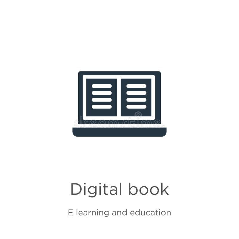Digital Book Icon Vector. Trendy Flat Digital Book Icon from E Learning ...