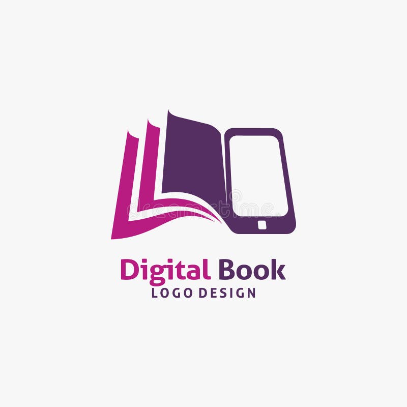 Digital book logo design stock vector. Illustration of system - 274734154