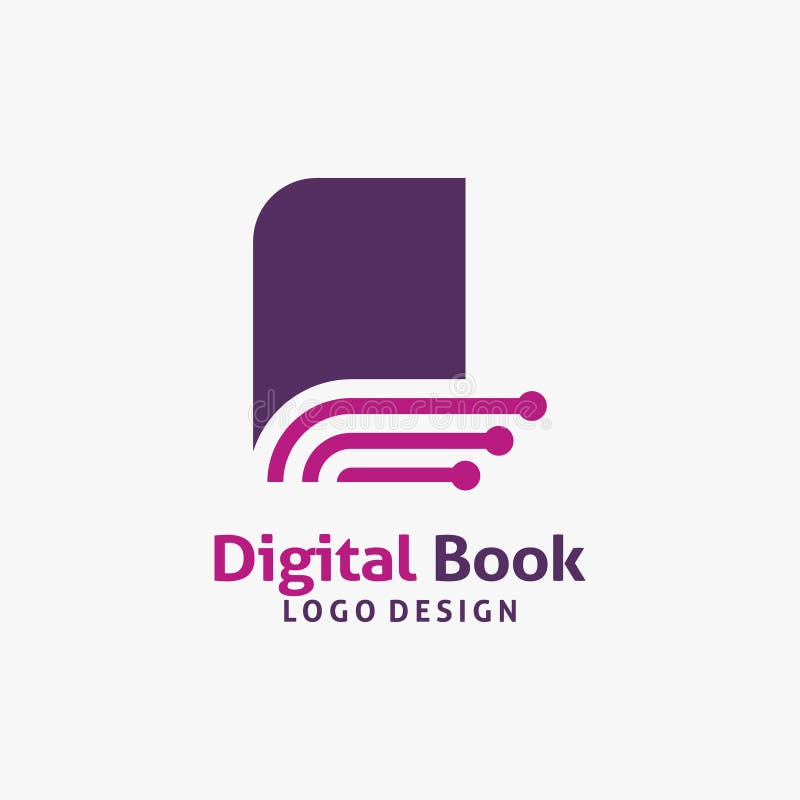 Digital book logo design stock vector. Illustration of knowledge ...
