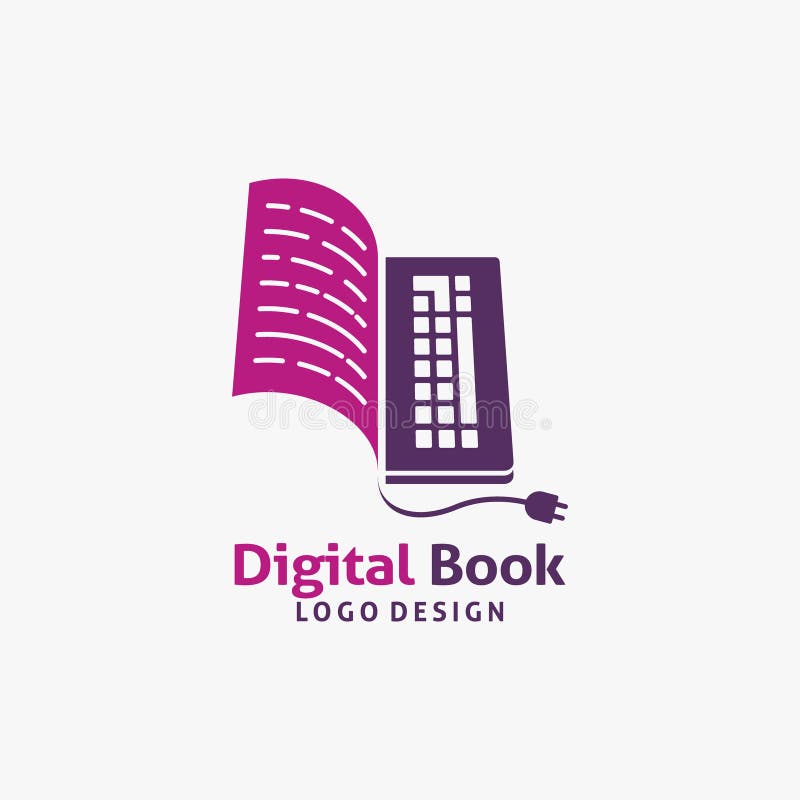 Digital book logo design stock vector. Illustration of education ...