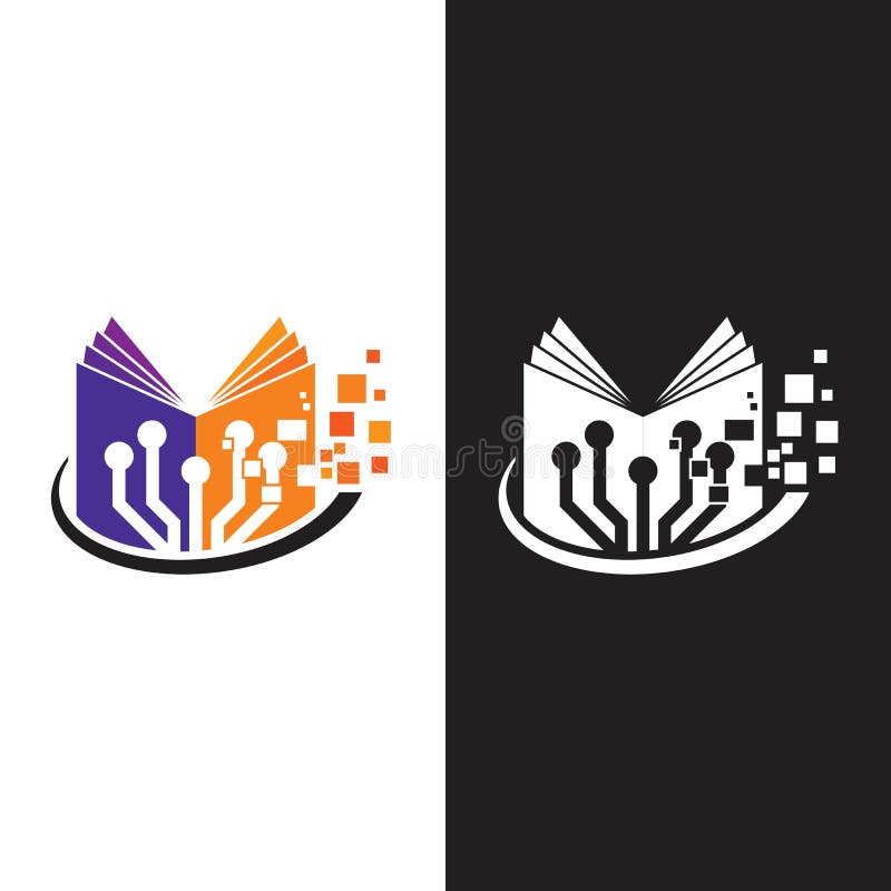 Digital Book Logo Icon Technology Vector Stock Vector - Illustration of ...