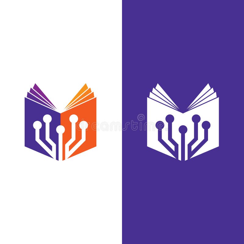 Digital Book Logo Icon Technology Vector Stock Vector - Illustration of ...
