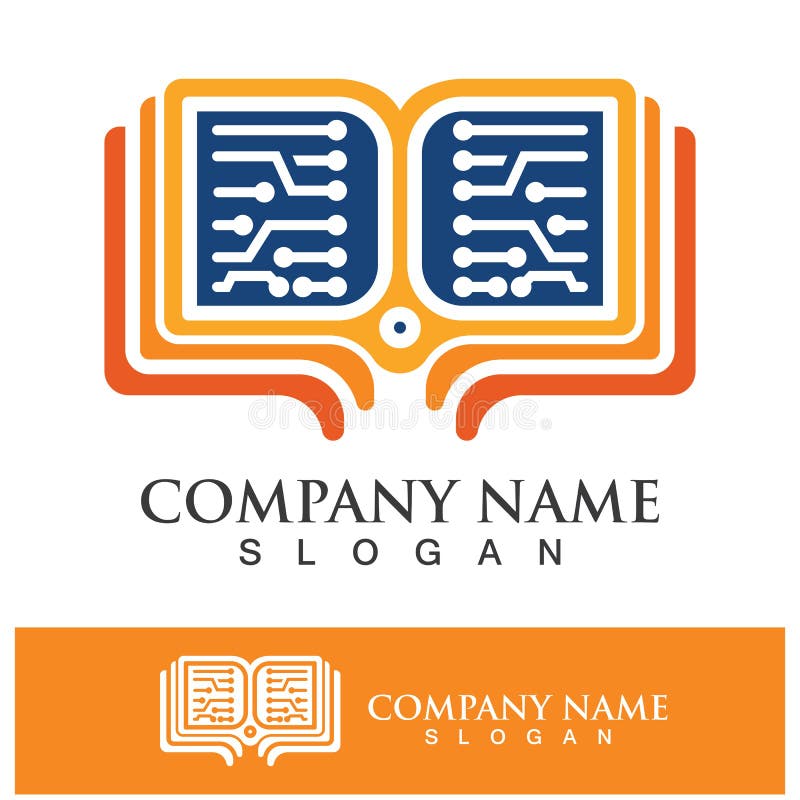 Digital Book Logo Icon Technology Vector Stock Vector - Illustration of ...