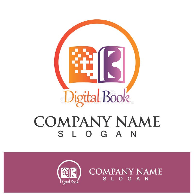 Digital Book Logo Icon Technology Vector Stock Vector - Illustration of ...