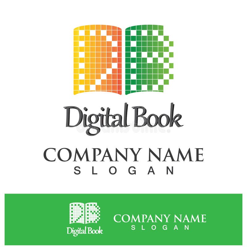 Digital Book Logo Icon Technology Vector Stock Vector - Illustration of ...