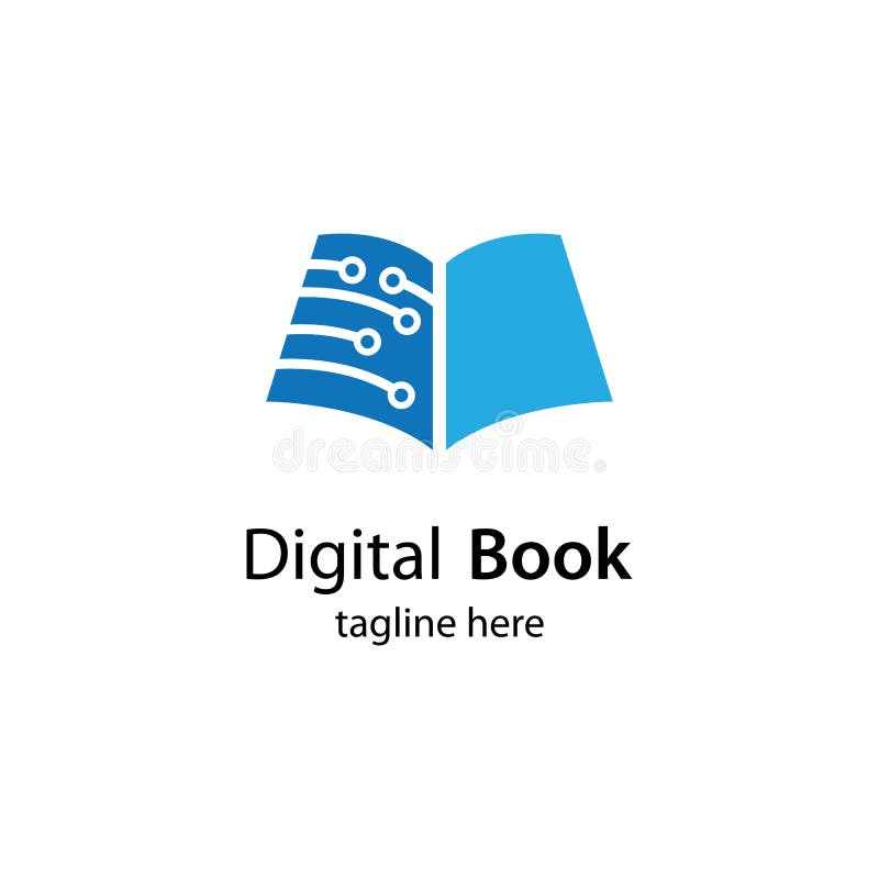 Digital Book Logo Technology Vector Icon Stock Vector - Illustration of ...