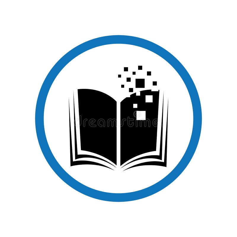 Digital Book Logo Technology Vector Icon Design Stock Vector ...