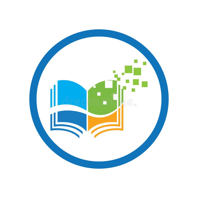 Digital Book Logo Technology Vector Icon Design Stock Vector ...