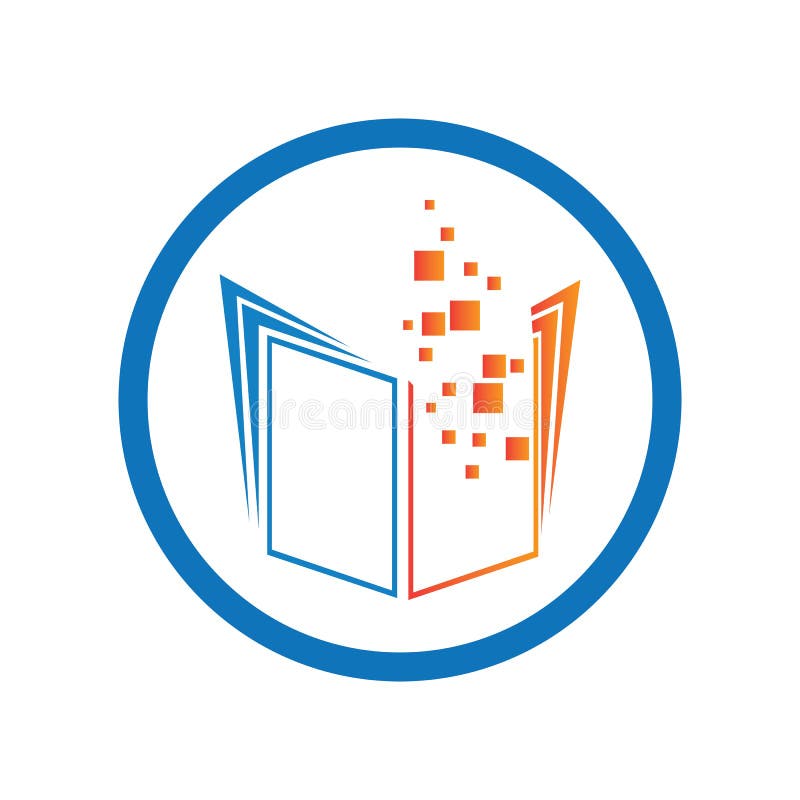 Digital Book Logo Technology Vector Icon Design Stock Vector ...