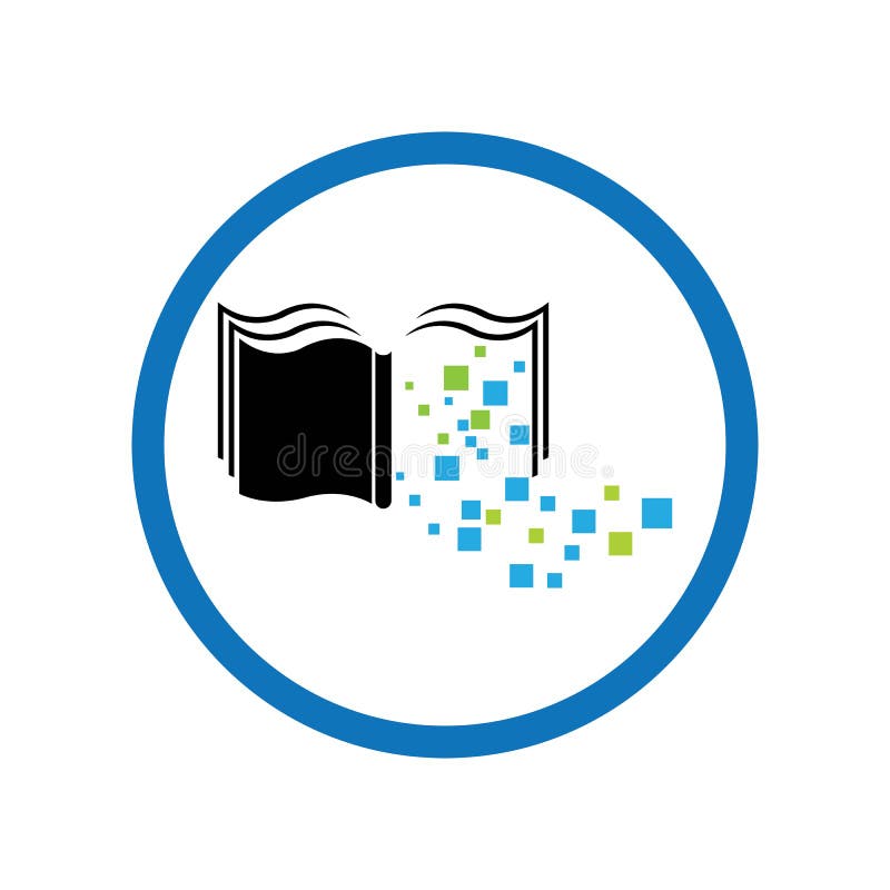 Digital Book Logo Technology Vector Icon Design Stock Vector ...