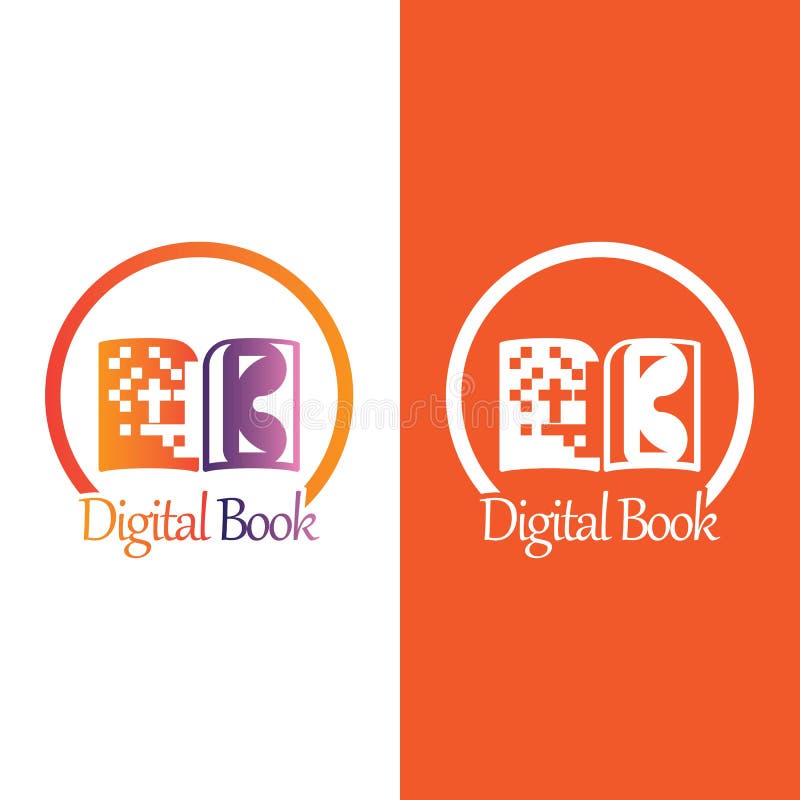 Digital Book Logo Icon Technology Vector Stock Vector - Illustration of ...