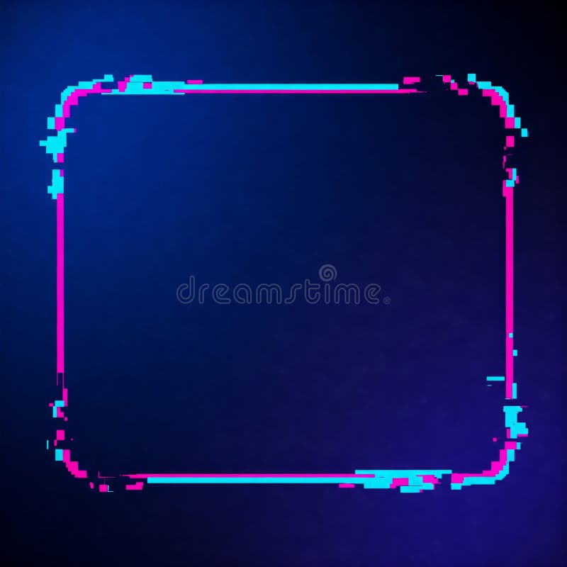 Abstract Pixel Distortion Frame Stock Illustration - Illustration of ...