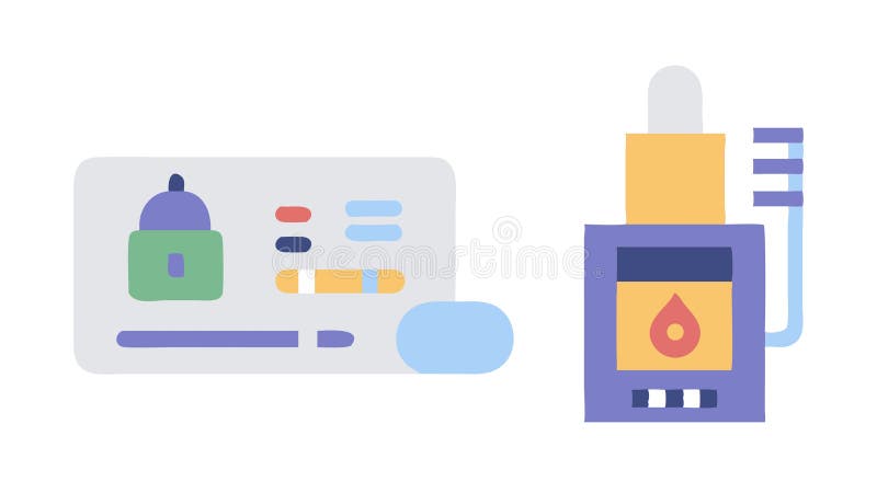 Digital Bottle with Circuitry, Smart Liquid Technology Vector Design ...