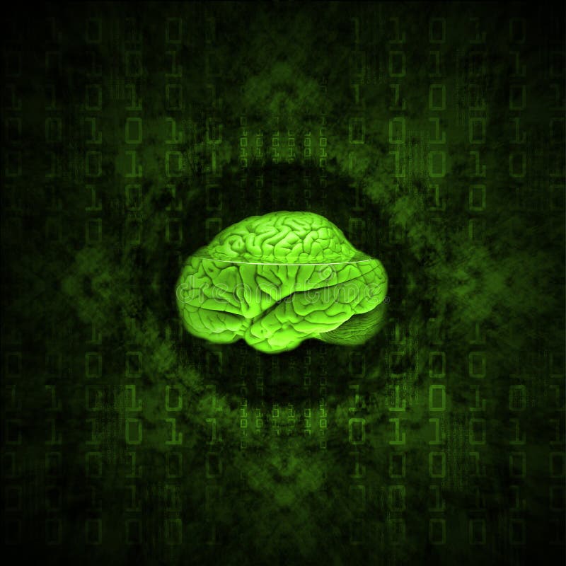 Digital brain stock illustration. Illustration of idea - 8587384