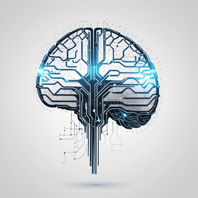 Digital Brain: an Abstract Illustration of a Human Brain Composed of ... Digital Brain: an Abstract Illustration of a Human Brain Composed of ...