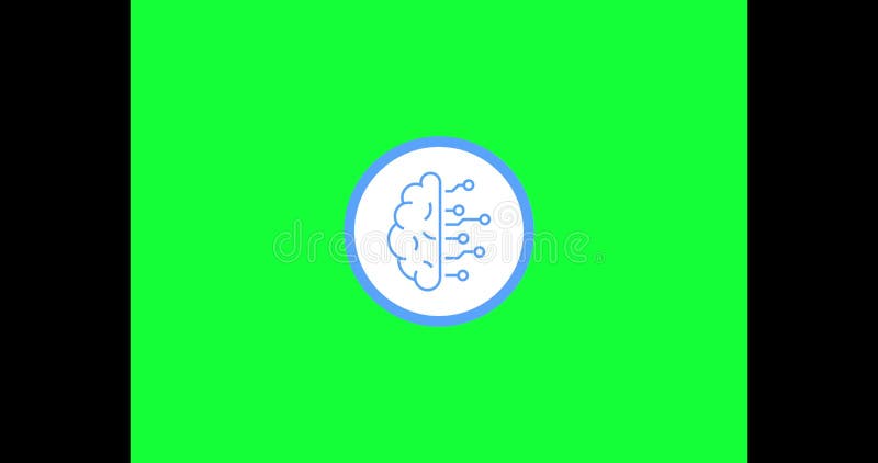 Digital Brain Animated Icon. Stock Video - Video of icon, information ...