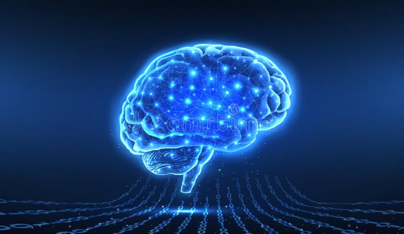 Digital Brain Illustration Concept. Artificial Intelligence, Brain ...