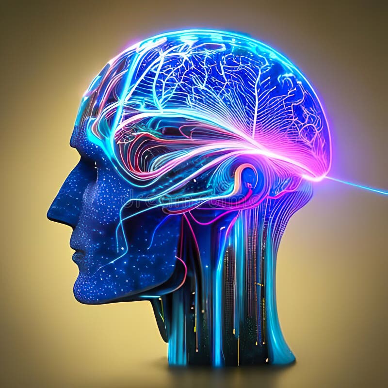Digital Brain - Artificial Intelligence Concept Stock Illustration ... Digital Brain - Artificial Intelligence Concept Stock Illustration ...