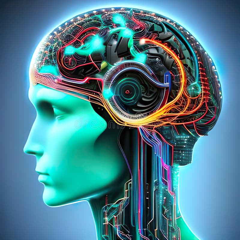 Digital Brain - Artificial Intelligence Concept Stock Illustration ... Digital Brain - Artificial Intelligence Concept Stock Illustration ...