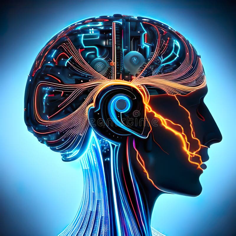Digital Brain - Artificial Intelligence Concept Stock Illustration ... Digital Brain - Artificial Intelligence Concept Stock Illustration ...
