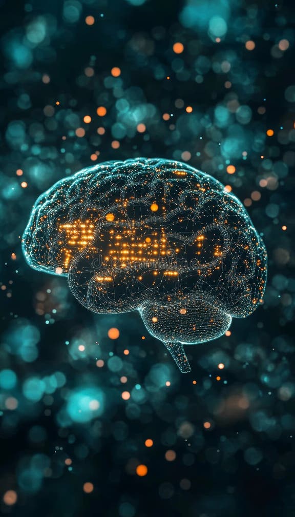 Digital Brain. Artificial Intelligence, Machine Learning, Futuristic ...