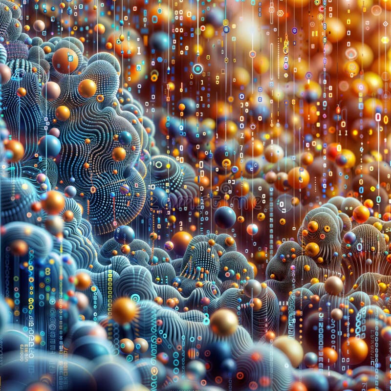 Digital Mind: Abstract Brain in Binary Dimensions, Generative Ai Stock ...