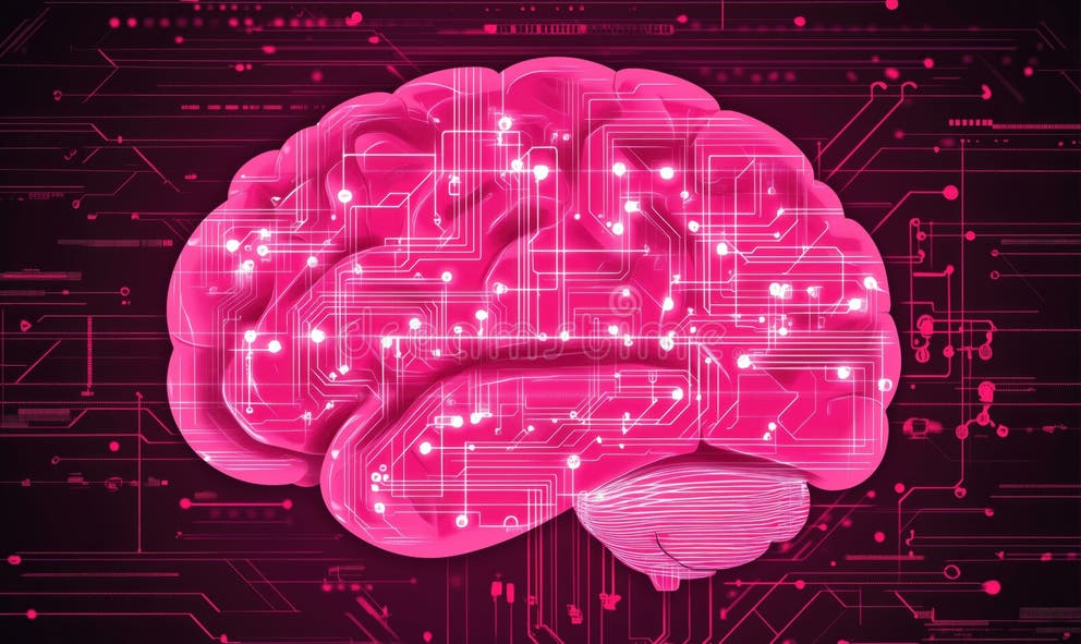 Digital Brain with Circuit Patterns Representing Artificial Intelligence and Technology ...