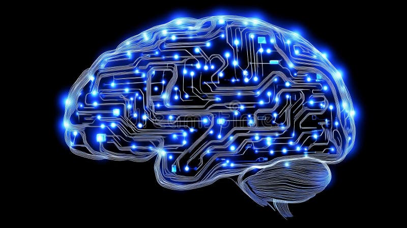 Digital Brain Circuitry Abstract Representation of Technologys Power in ...