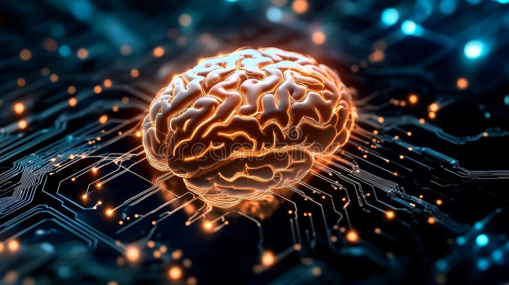 Digital Brain Circuitry Intelligence Technology Innovation Connection ...