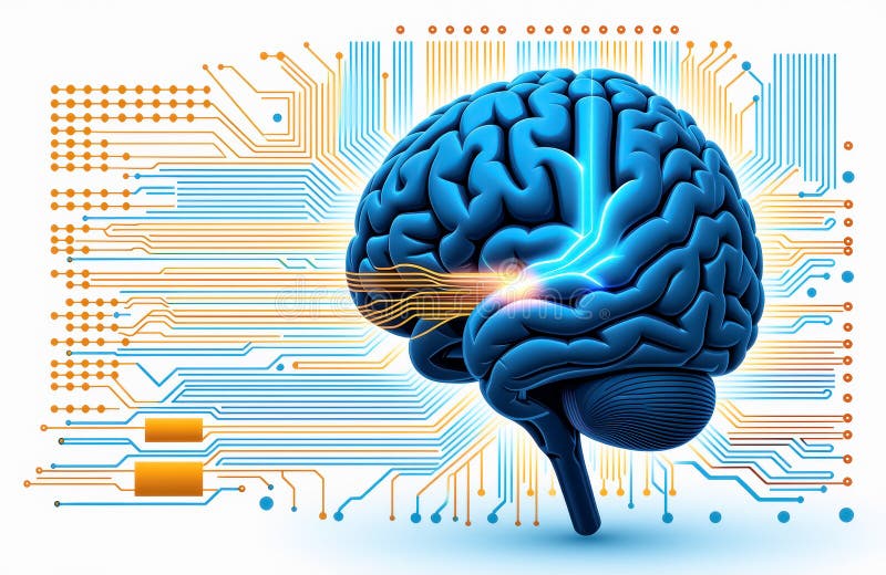 Digital Brain with Circuitry Symbolizing Artificial Intelligence and ...