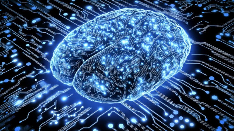Digital Brain Circuitry of Thought, Artificial Intelligence, Neural ...