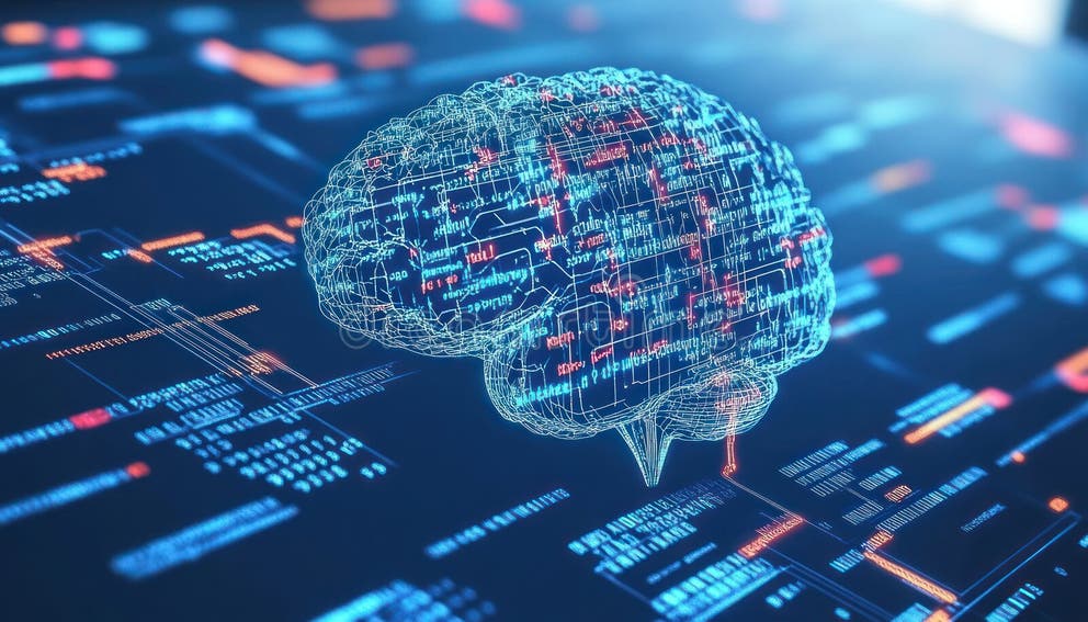 Digital Brain: AI and Neural Network Concept Stock Photo - Image of ...