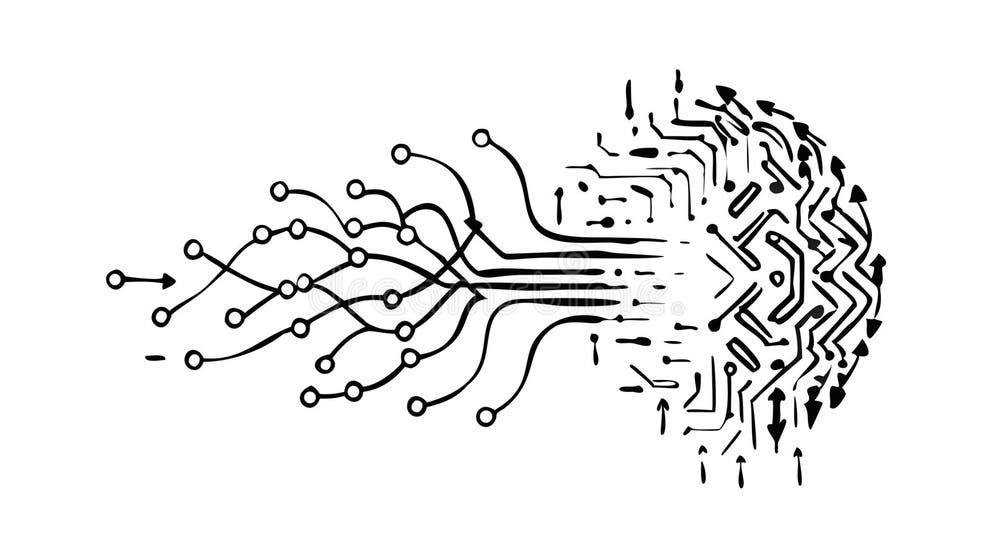 Digital Brain and Complex Neural Network Systems, Vector Design ...