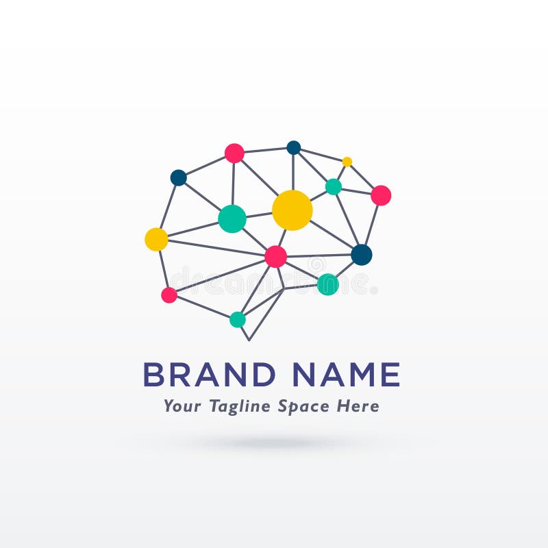 Digital Brain Concept Design Logo Stock Vector - Illustration of ...