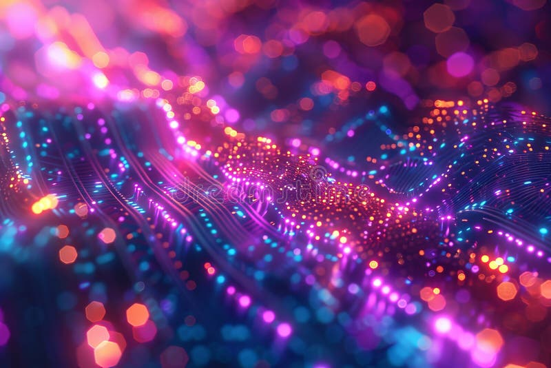 Digital Brain Concept With Neural Network Visualization Generative Ai