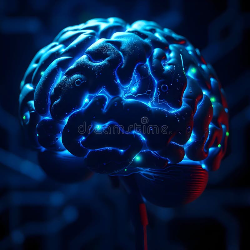 A Digital Brain Concept Representing Advanced Artificial Intelligence ...