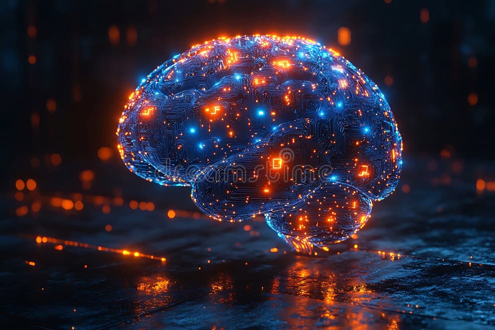 Digital Brain Conceptual Art Neural Network Ai Deep Learning Technology ...