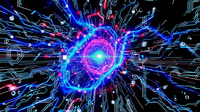 Digital Brain Core Pulses with Energy, Symbolizing Intelligence and ...