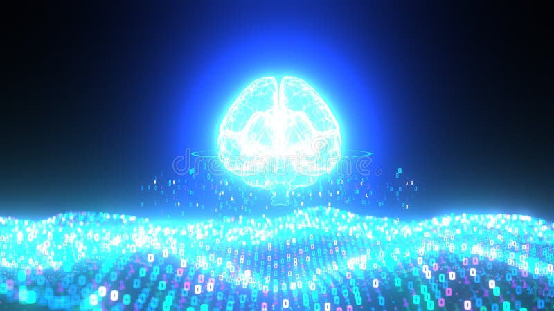 Digital Brain Data - 3D Illustration Stock Illustration - Illustration ...