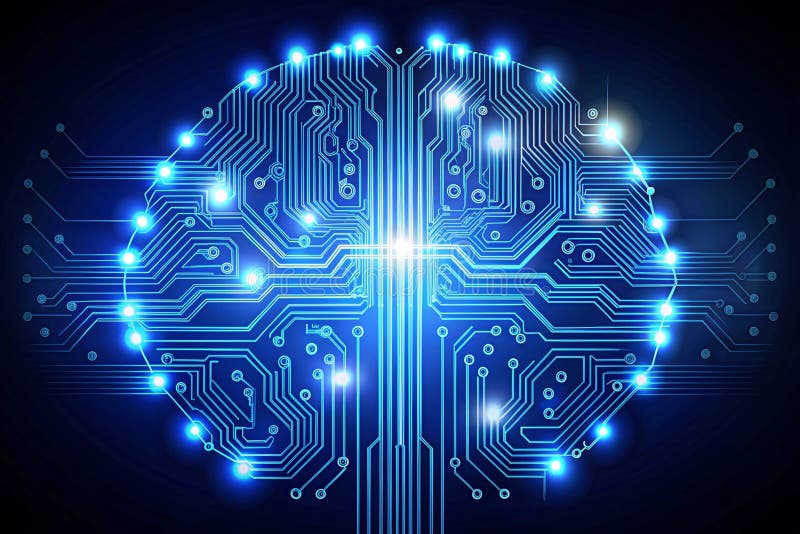 Digital Brain and Electric Circuit: Technology Concept Stock ...