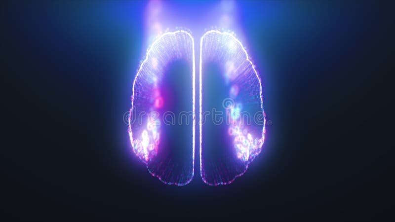 Digital Brain Animated Icon. Stock Video - Video of icon, information ...