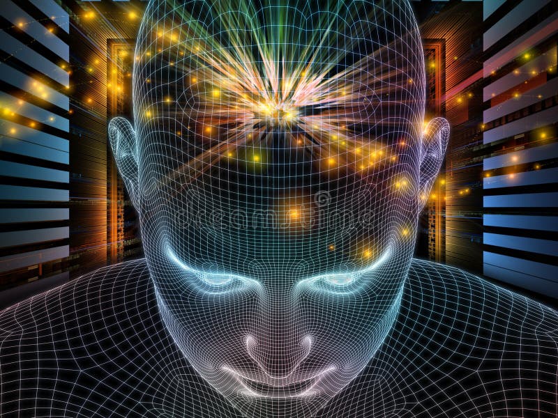 Digital Brain Frequencies stock illustration. Illustration of concept ...