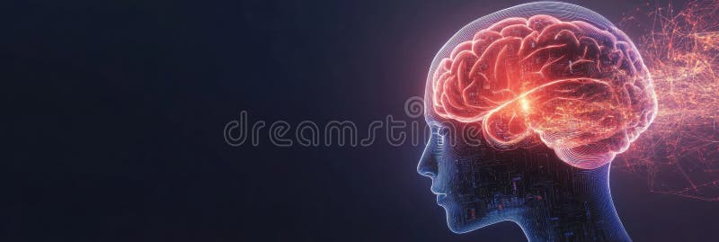 A Digital Brain Fuses with AI Elements Like Circuits and Holograms ...