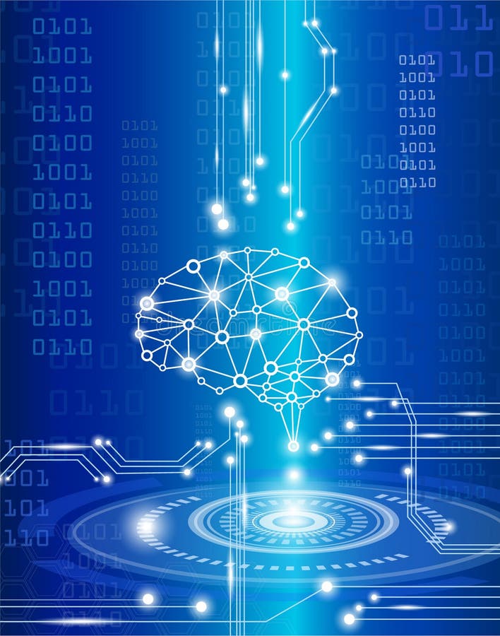 Digital brain genius stock vector. Illustration of cell - 86640207