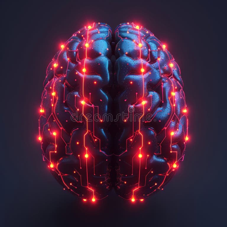 Brain Illuminated Digital Connections Circuits Stock Photos - Free ... Brain Illuminated Digital Connections Circuits Stock Photos - Free ...