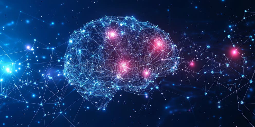 Connected Digital Brain Stock Illustrations – 2,694 Connected Digital ...