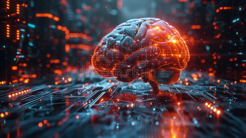 Digital Brain in a High-tech Environment - Generative Ai Stock ...