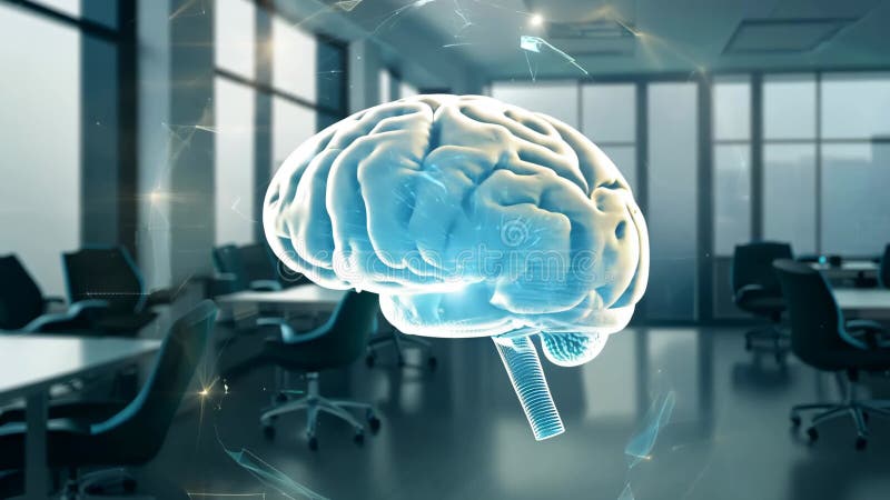 Digital Brain Human AI 3D Virtual Thinking Modern Lab Research ...